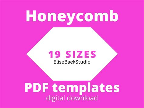 Honeycomb English Paper Piecing Epp Downloadable Templates 19
