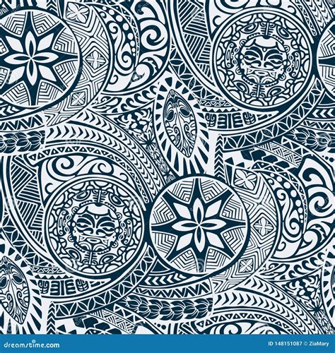 polynesian hawaiian style tribal fabric stock vector illustration of