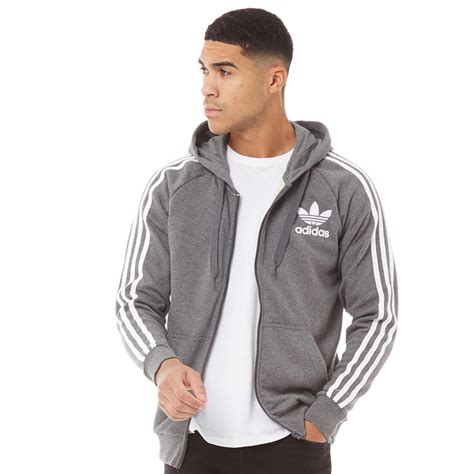 Buy adidas Originals Mens California Full Zip Hoodie Dark Grey Heather