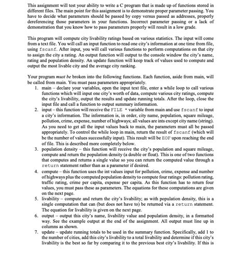 Solved This Assignment Will Test Your Ability To Write A C