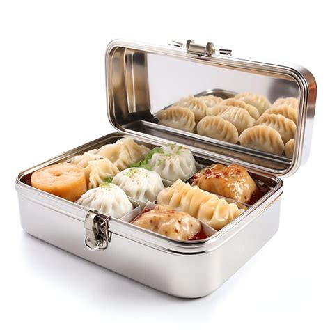 Premium Ai Image Isolated Of Dim Sum Assortment With A Stainless