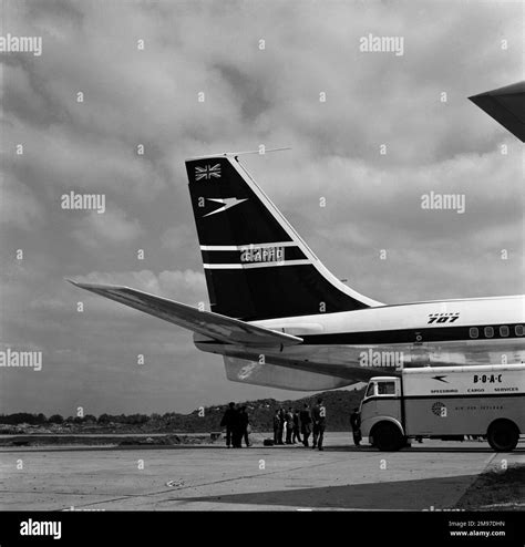Tail Of Boeing 707 436 G Apfd First Boac 707 Delivered Lap 29 April