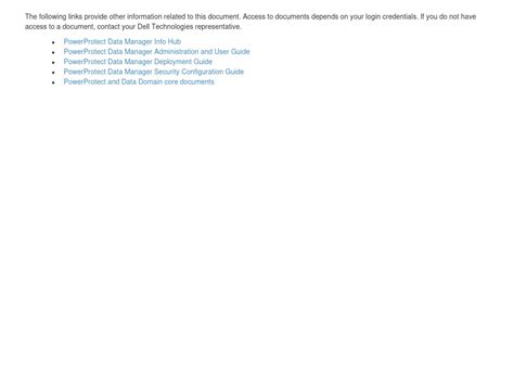 Dell Technologies Documentation Dell Powerprotect Data Manager Deployment Best Practices