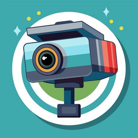 a video camera with a white circle around it premium ai generated vector