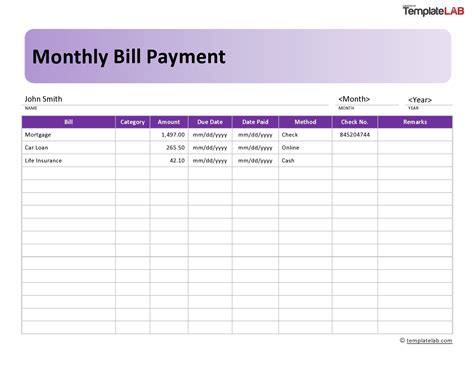 How Do I Create A Bill Payment Schedule In Excel Honsino