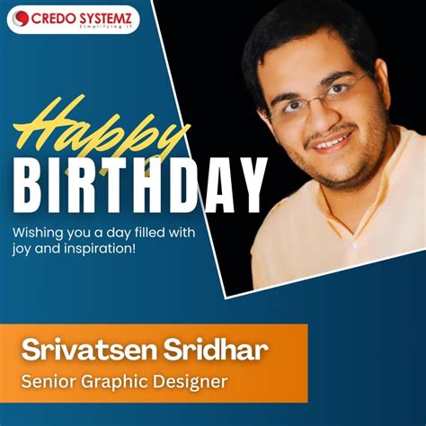 Credo Systemz On Linkedin Happybirthday Birthdaycheers Birthdaywishes Birthdayjoy