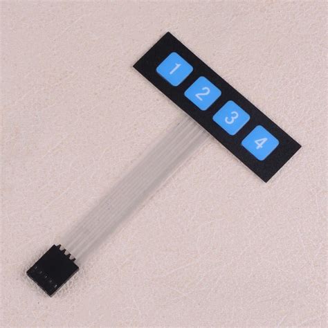 1x4 Matrix Array 4x1 Key Flat Membrane Switch Keyboard Keypad Fit For Arduino Tm 1319