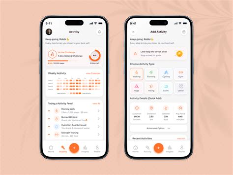 Fitness Tracker App Ui Activity And Add Activity Flow By M Rabbi Rezwan
