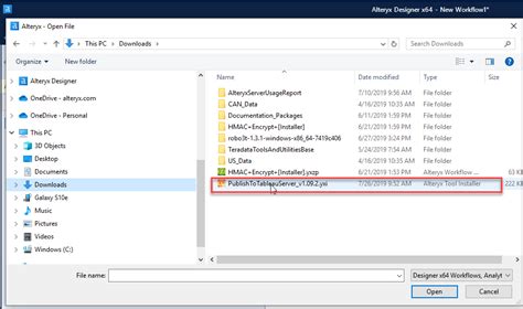 solved error publish to tableau server select an exis alteryx