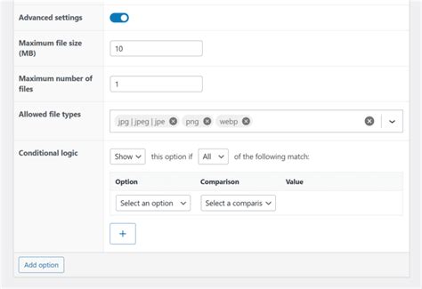 Invalid File Type Warning On File Upload Field
