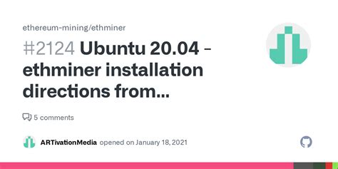 ubuntu 20 04 ethminer installation directions from build md not