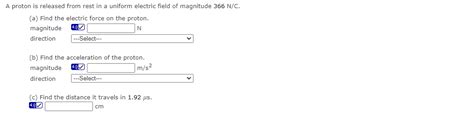 A Proton Is Released From Rest In A Uniform Electric Chegg