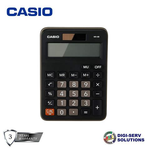 Casio MX 8B Calculator Mini Desk Type 8 Digits Extra Large Display