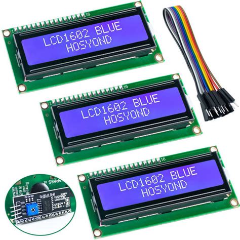 getuscart hosyond 3pcs i2c iic 1602 lcd display module 16x02 lcd