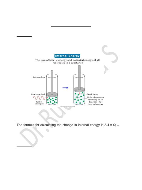 Internal Energy Pdf Science And Mathematics