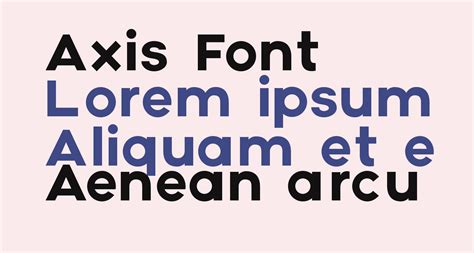 Axis Free Font What Font Is