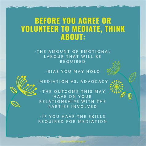 So You Want To Mediate A Conflict Should You Though