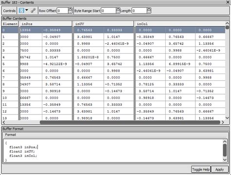 Buffer Mesh Viewer RenderDoc Documentation