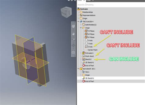 Solved Including Work Axis In 3d Sketch Autodesk Community