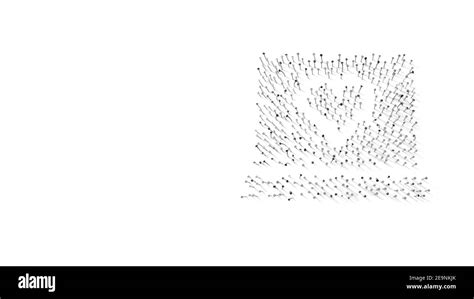 3d Rendering Of Nails In Shape Of Symbol Of Laptop With Heart On Screen