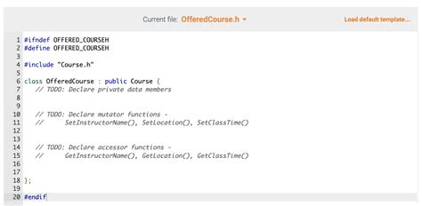 solved 10 13 lab course information derived classes given