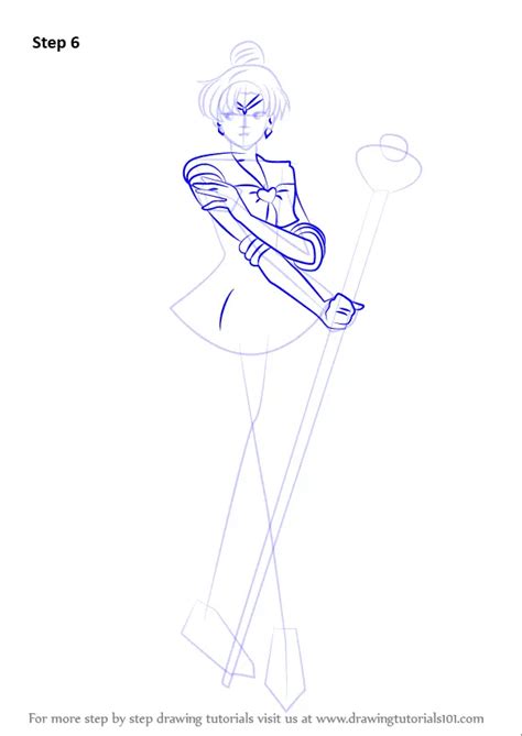 How To Draw Sailor Pluto From Sailor Moon Sailor Moon Step By Step Drawingtutorials Com