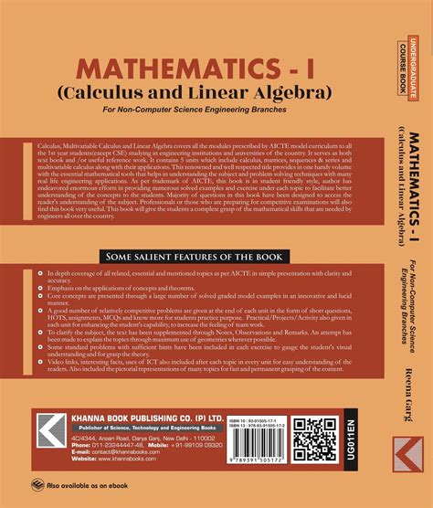 Mathematics I Calculus And Linear Algebra [for Non Computer Science Engineering Branches] English