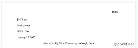 How To Set Up MLA Format In Google Docs