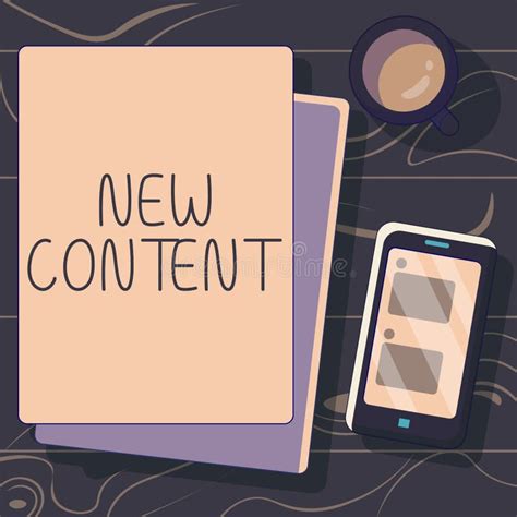 Hand Writing Sign New Content Word Written On Fresh Valuable And