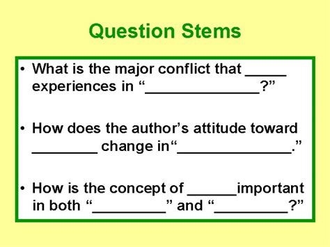Short Answer Stem Questions What Are Stem Questions
