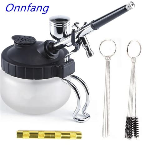 10 개대 에어 브러시 청소 냄비 안정제 병 홀더 페인트 스테이션 유리 병 필터 젖빛 압축기 옵션 세트 A C가스총 Aliexpress