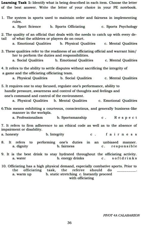 Paanswer Naman Po Learning Task 1 Learning Task I Identify What Is