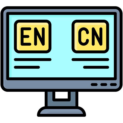 Language Generic Outline Color Icon Language Generic Outline Color Icon