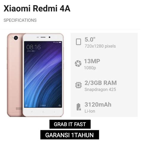 Jual Hp Xiaomi Redmi A Ram Gb Internal Gb G Lte Shopee Indonesia