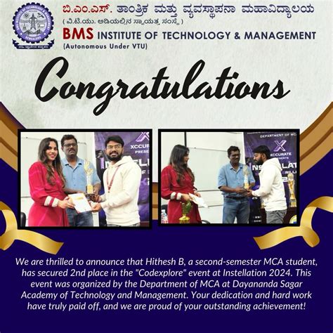 Bms Institute Of Technology And Management On Linkedin Coding Mca Bmsitm Dayanandsagar
