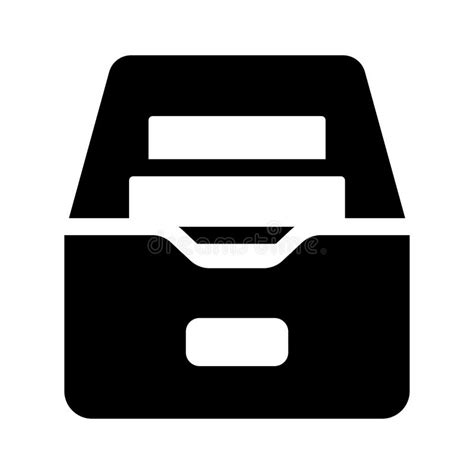 A Folder Representing Archived Files Or Saved Documents Stock Vector
