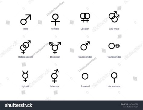Gender Sexual Orientation Symbols Stock Illustration 2078640520