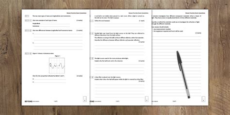 Ks3 Waves Practice Exam Questions Higher Teacher Made