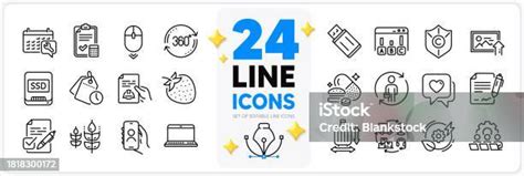 Notebook 사용자 호출 및 아래로 스크롤 라인 아이콘의 아이콘 집합입니다 웹앱용 벡터 3차원 형태에 대한 스톡 벡터 아트 및 기타 이미지 Istock