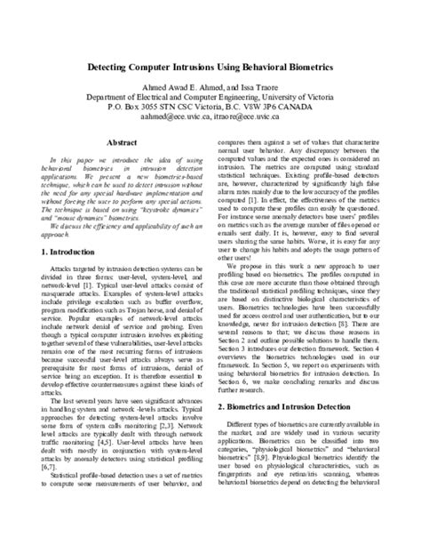 Pdf Detecting Computer Intrusions Using Behavioral Biometrics Ahmed Adam Ahmed
