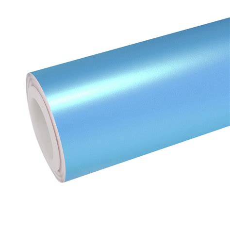 Satin Chrome Sky Blue Vinyl Wrap Eowrap