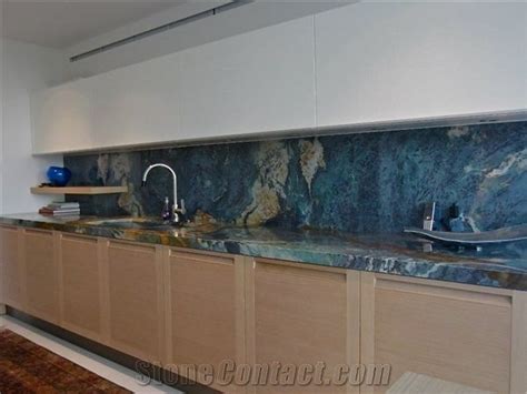 Blue Louise Kitchen Countertop, Louise Blue Quartzite Kitchen ...
