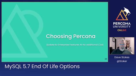 How Perconian Dave Stokes Simplifies Mysql Upgrade Percona Posted On