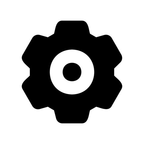 Solid Gear Cog Icon Representing Settings Configuration Or Technical Process 65685016 Vector Art