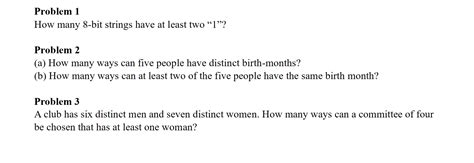 Solved Problem How Many Bit Strings Have At Least Two Chegg