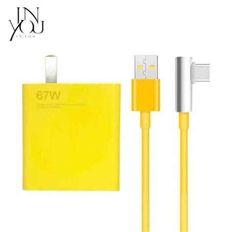 For Xiaomi W Power Adapter Suit Fast Charger A Type C Cable Yellow Game Edition Charger