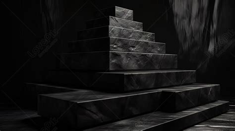 향상된 제품 쇼케이스 매력적인 디스플레이를 위한 텍스처 블록을 갖춘 3d 렌더링된 블랙스톤 연단 연단 배경 레이스 배경 결석 배경 이미지 Hd 연단 레이스 결석