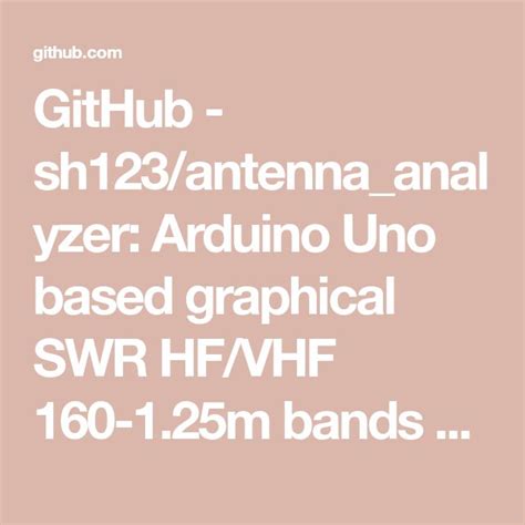 29 Esp Antenna Analyzer Ideas Antenna Arduino Esp