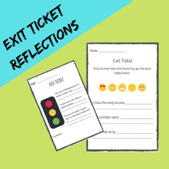 Exit Tickets Stop Lights Emojis By BreTeaches3 TpT