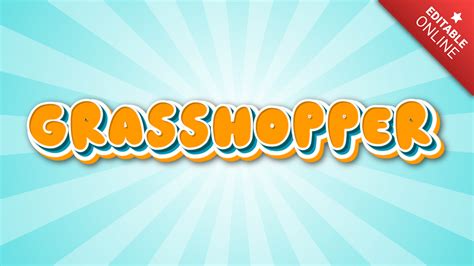 Grasshopper Text Effect Generator